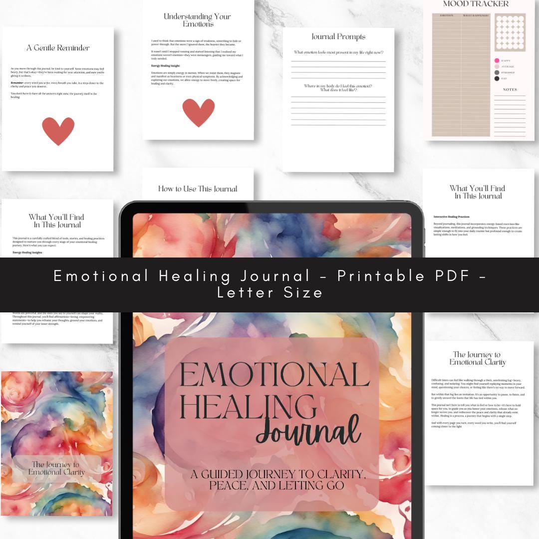Emotional Healing Journal: Printable Self-care Workbook (PDF) - Etsy