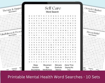 Printable Affirmation Word Search | Mental Health Word Search ...