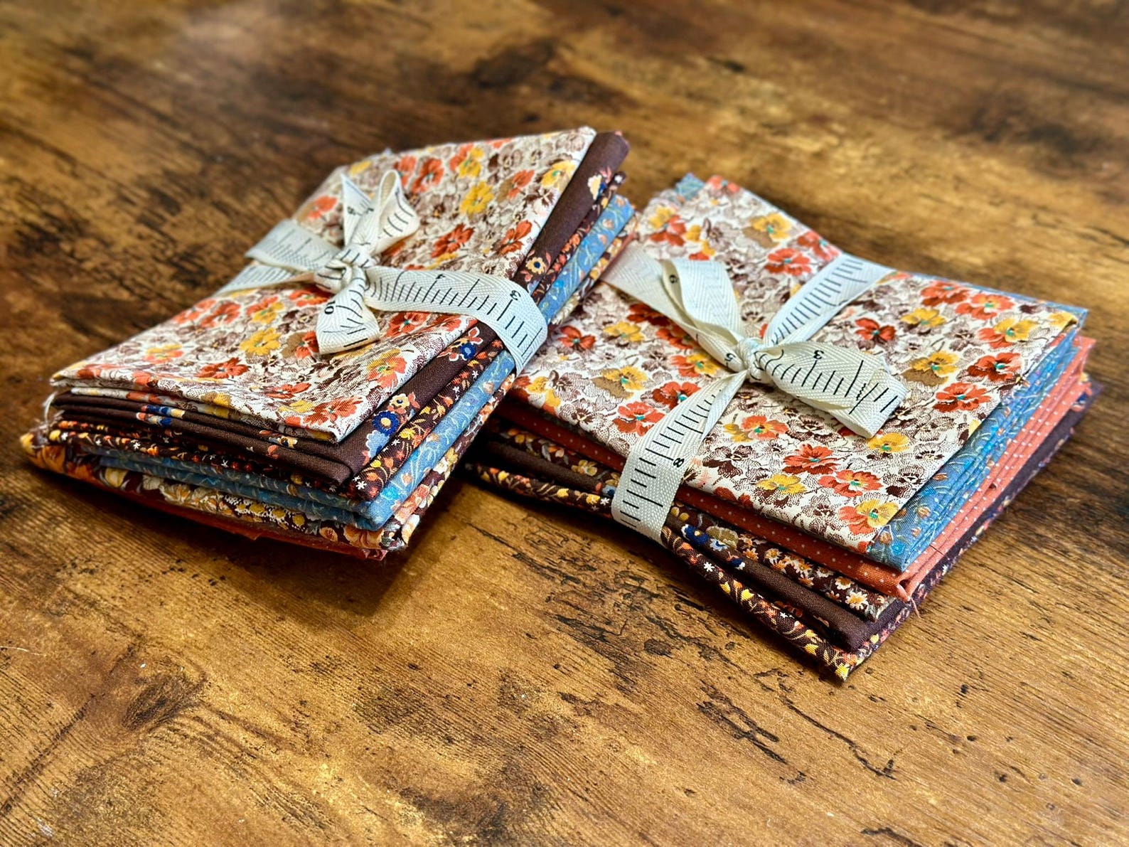 Vintage Fabric not Reproduction Scrap Stacks Floral Brown - Etsy