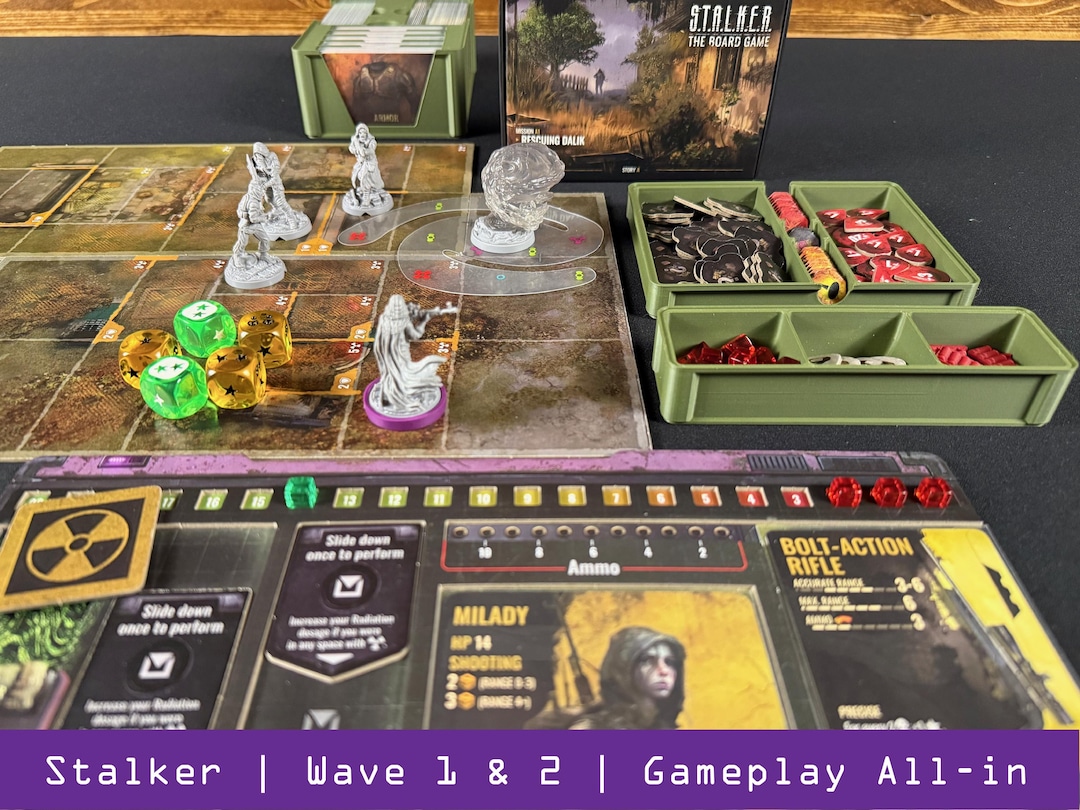 Stalker Board Game Insert for Wave 1 & 2 Gameplay With Gameplay ...