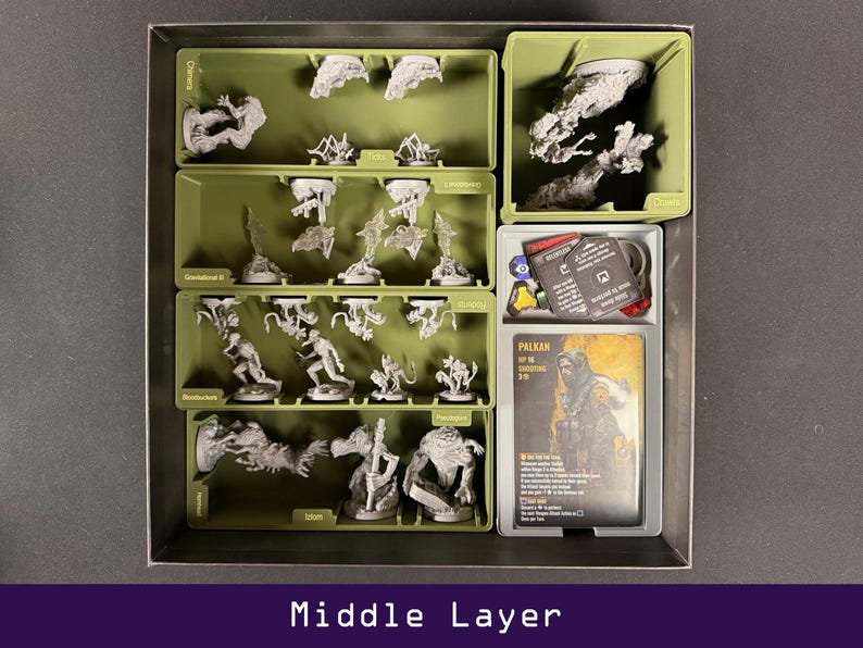 Stalker Zone Threats and Anomaly Miniatures Insert and Organizer | 3D ...