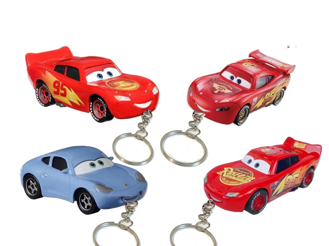 Mattel Disney Cars Cars Movie Lightning Mcqueen Sally Keychain Combined ...