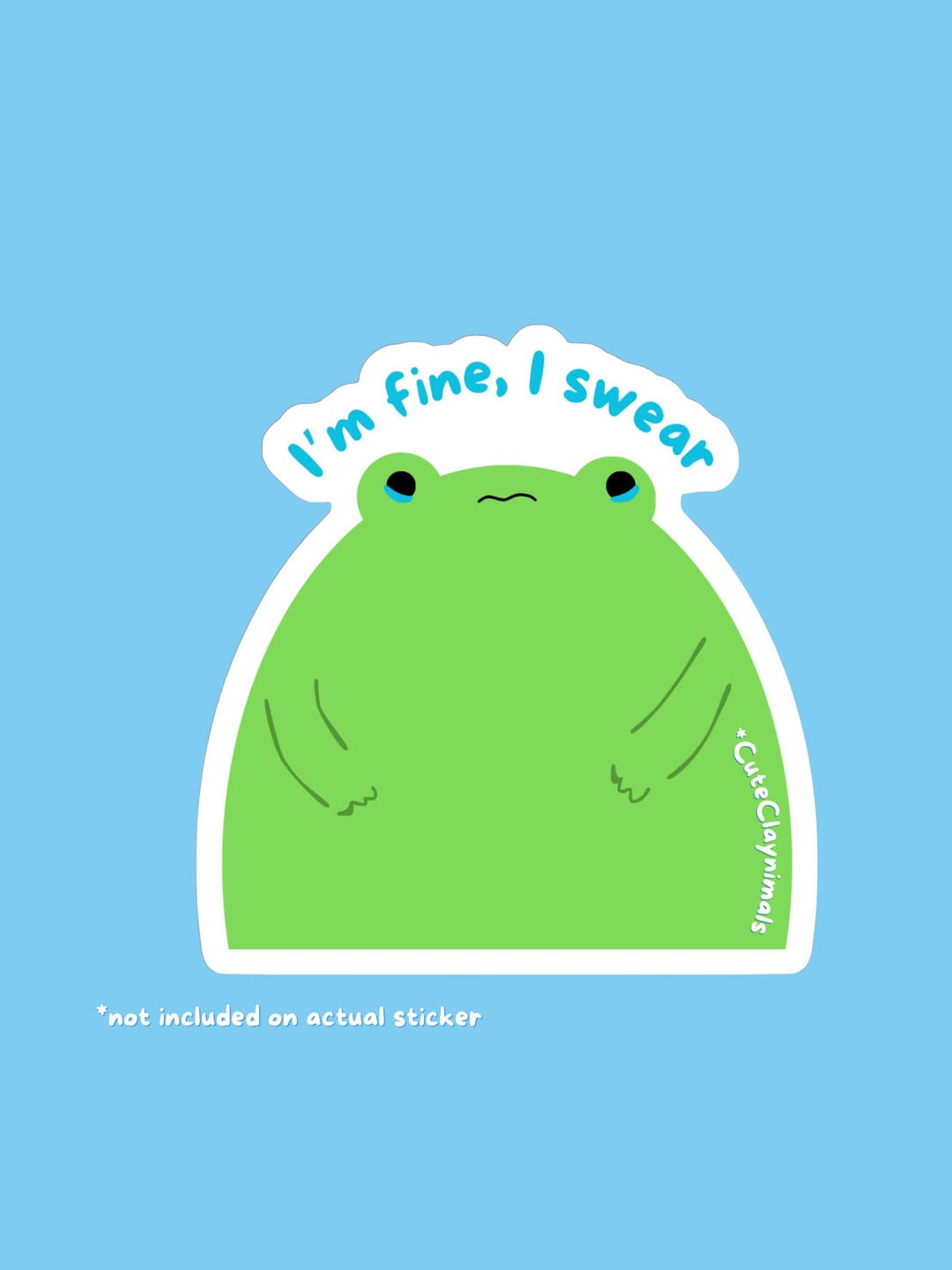 Sad Frog Sticker | Waterproof | Uv-proof - Etsy