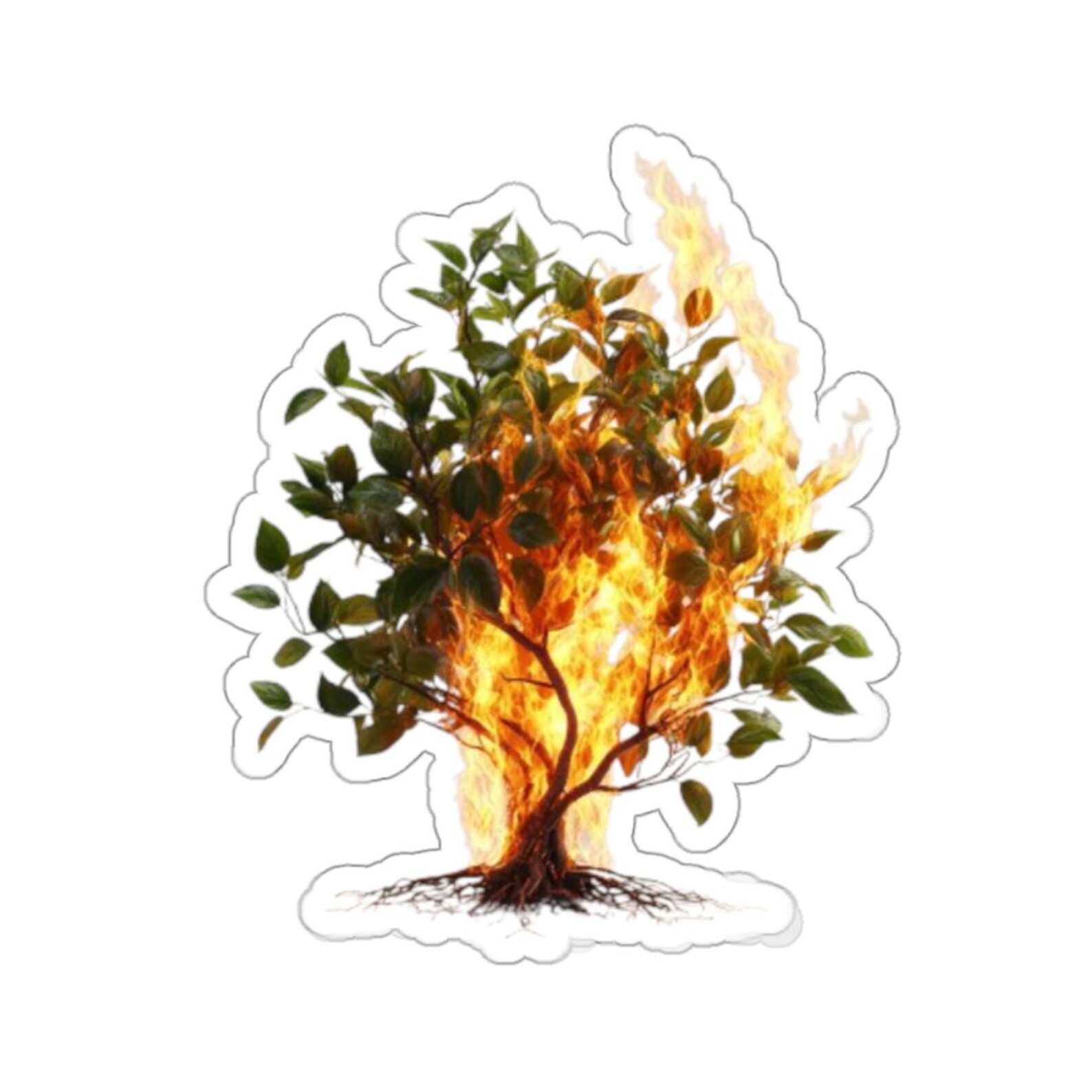 Burning Bush Sticker, Water Bottle Stickers, Cute Bible Sticker ...