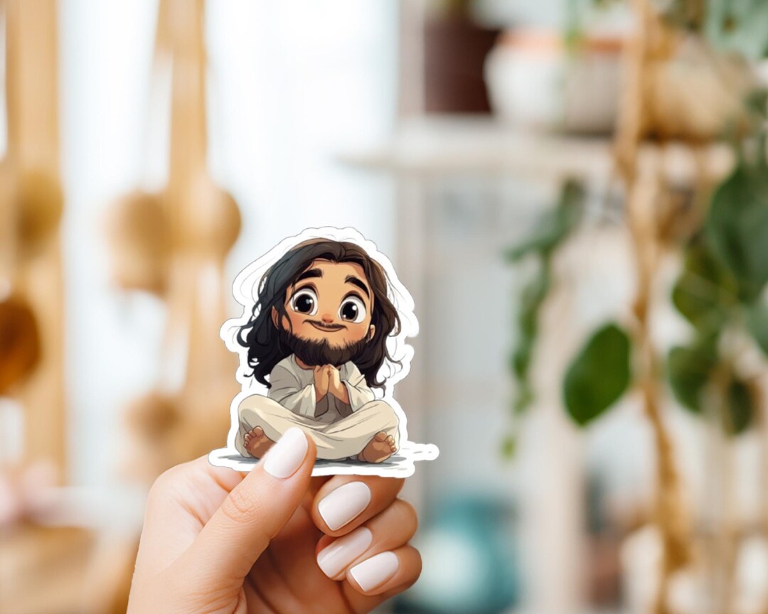 Water Bottle Stickers, Jesus Christ Sticker, Cute Cartoon Jesus ...