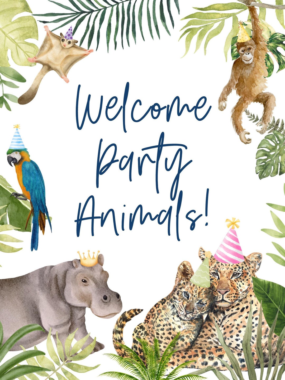 Welcome Party Animals Sign - Etsy