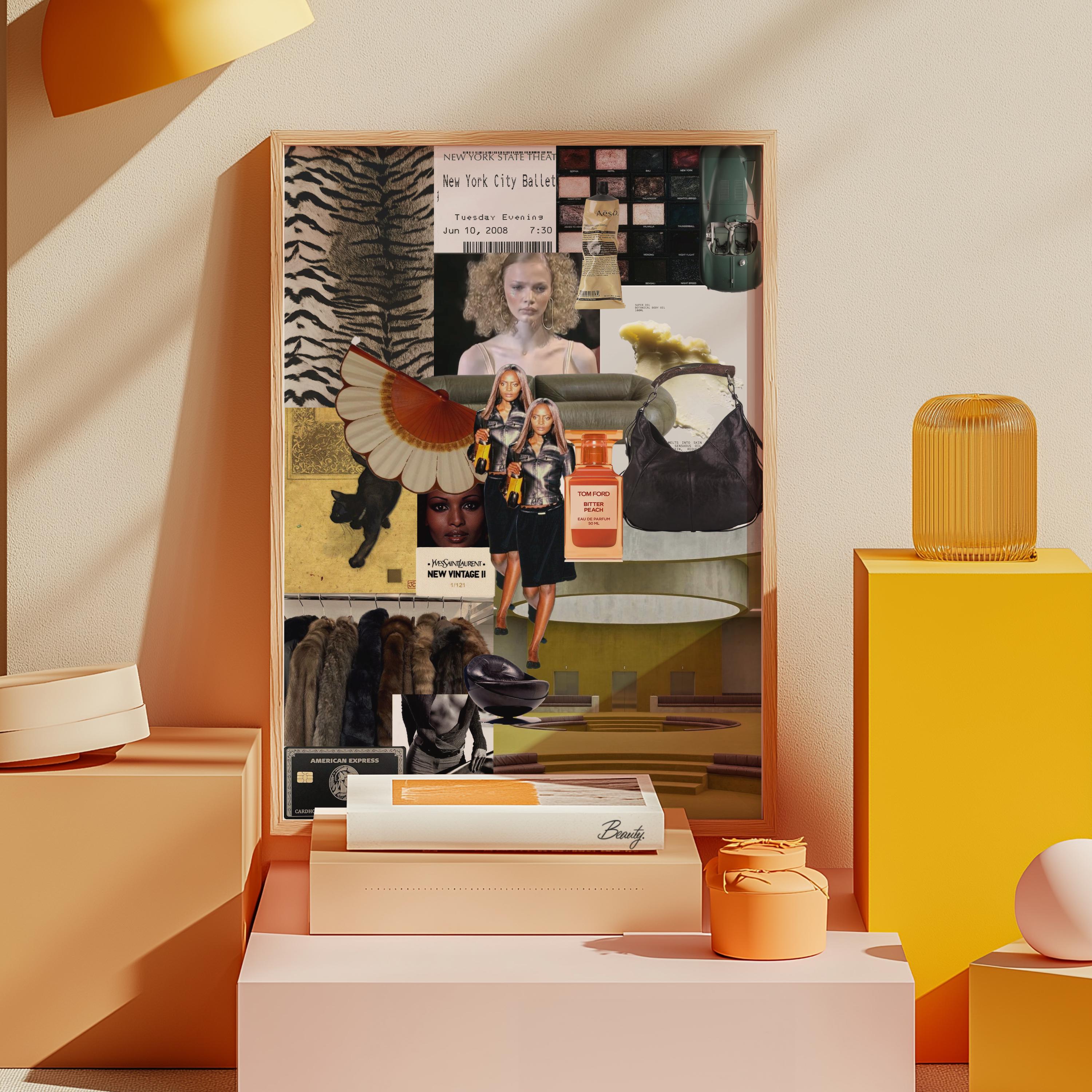 UNFRAMED Pinterest Shuffle Poster, Fashion Moodboard, Yves Saint ...