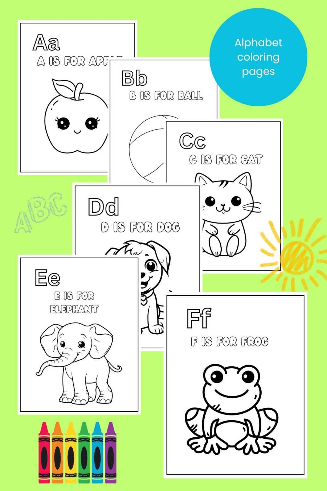 Alphabet Coloring Pages | ABC Coloring Book | Kids Coloring Pages ...