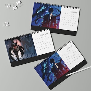 Solo Leveling 2025 Desktop Calendar, Anime Desk Calendar, Anime Desk ...