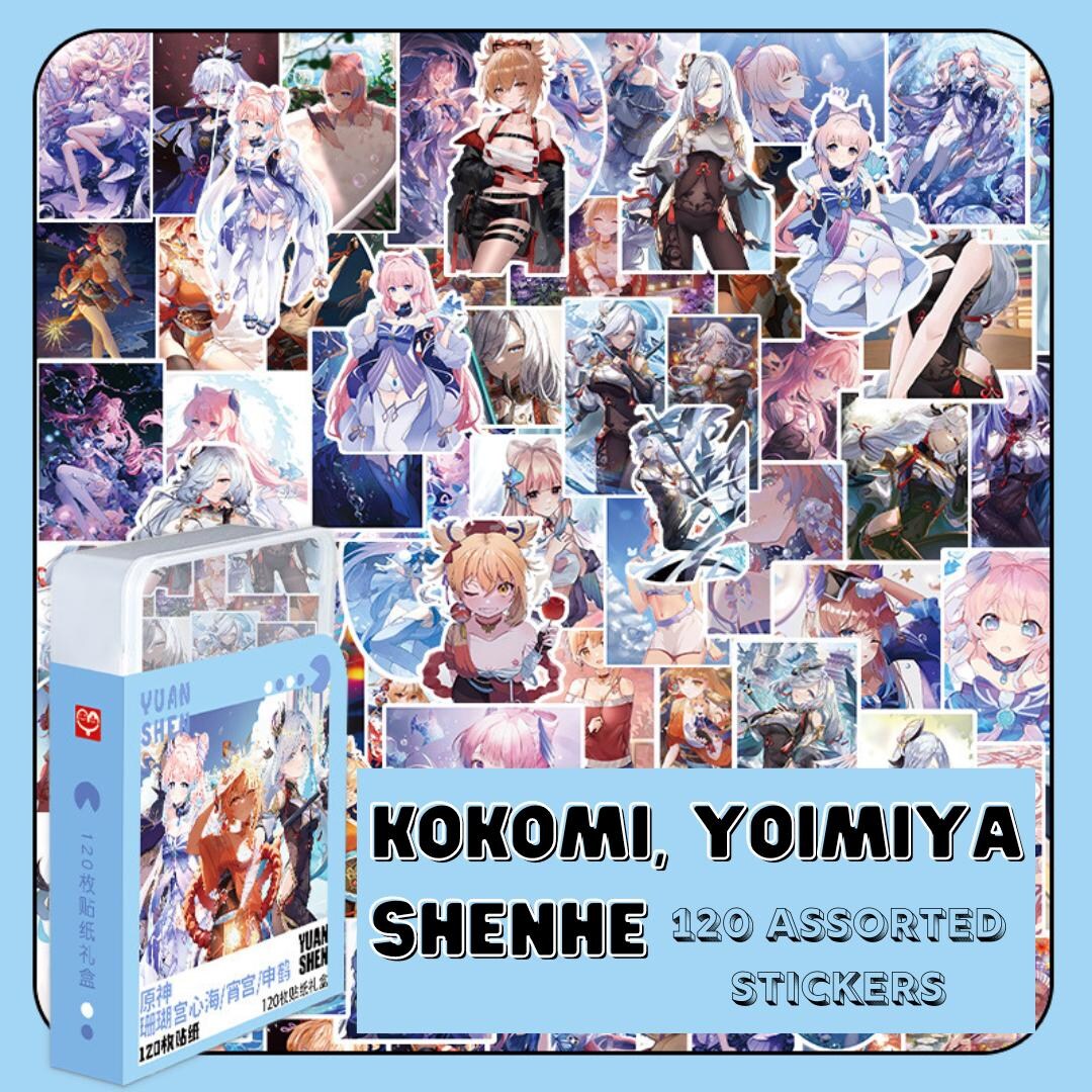 Genshin Impact Kokomi, Yoimiya, Shenhe Sticker Pack, Genshin Impact Mix ...