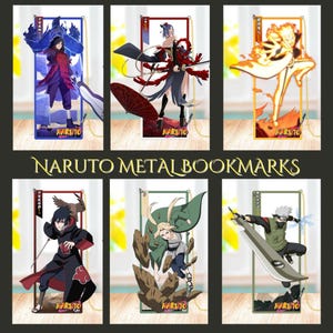 Ninja Anime Metal Bookmarks, Anime Bookmarks, Anime Gift, Anime Printed ...