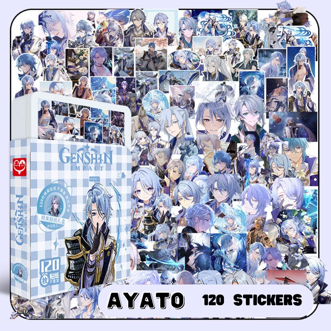 Genshin Impact Ayato Sticker Pack, 120 Genshin Impact Ayato Stickers ...