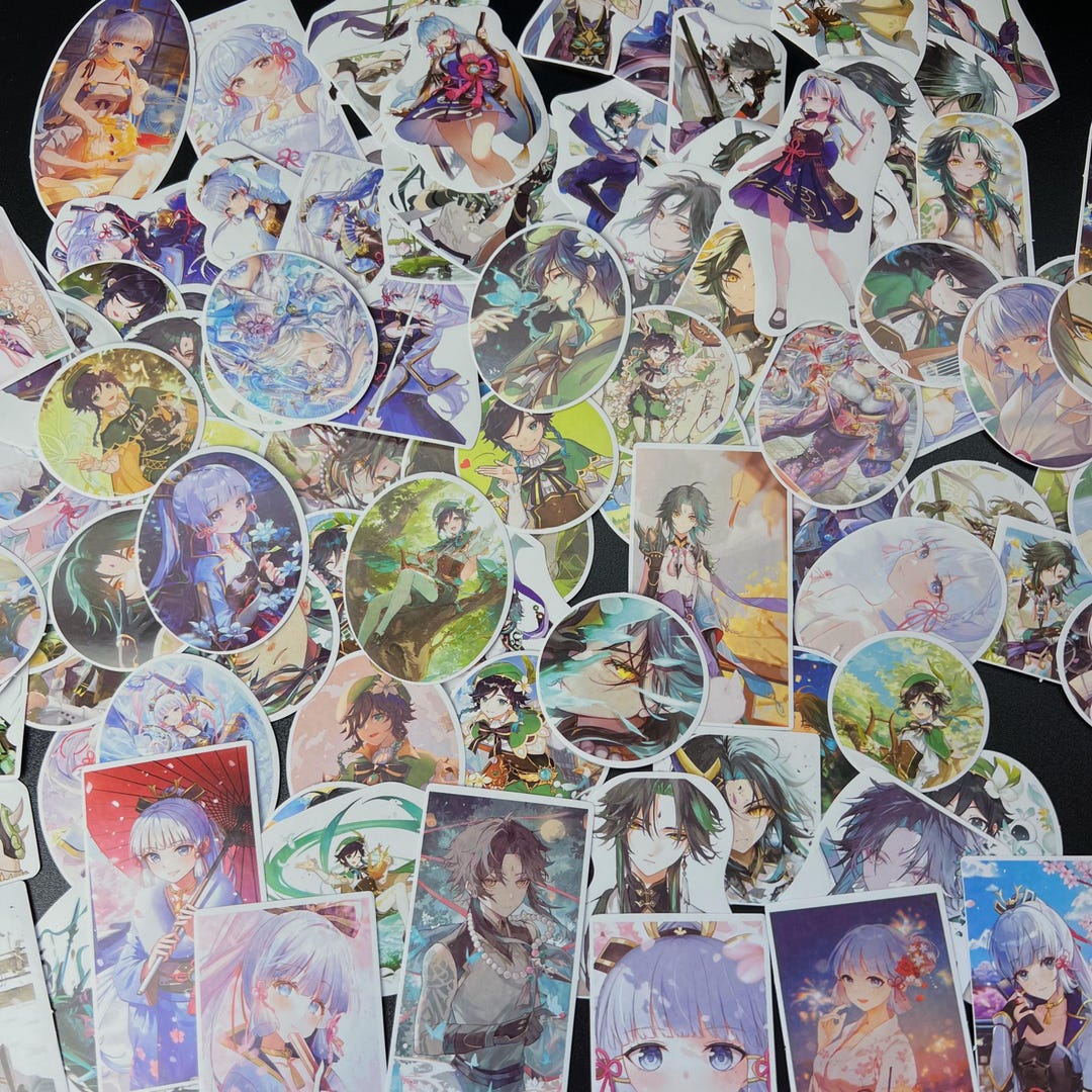 Genshin Impact Venti, Ayaka, Xiao Sticker Pack, 120 Genshin Impact ...