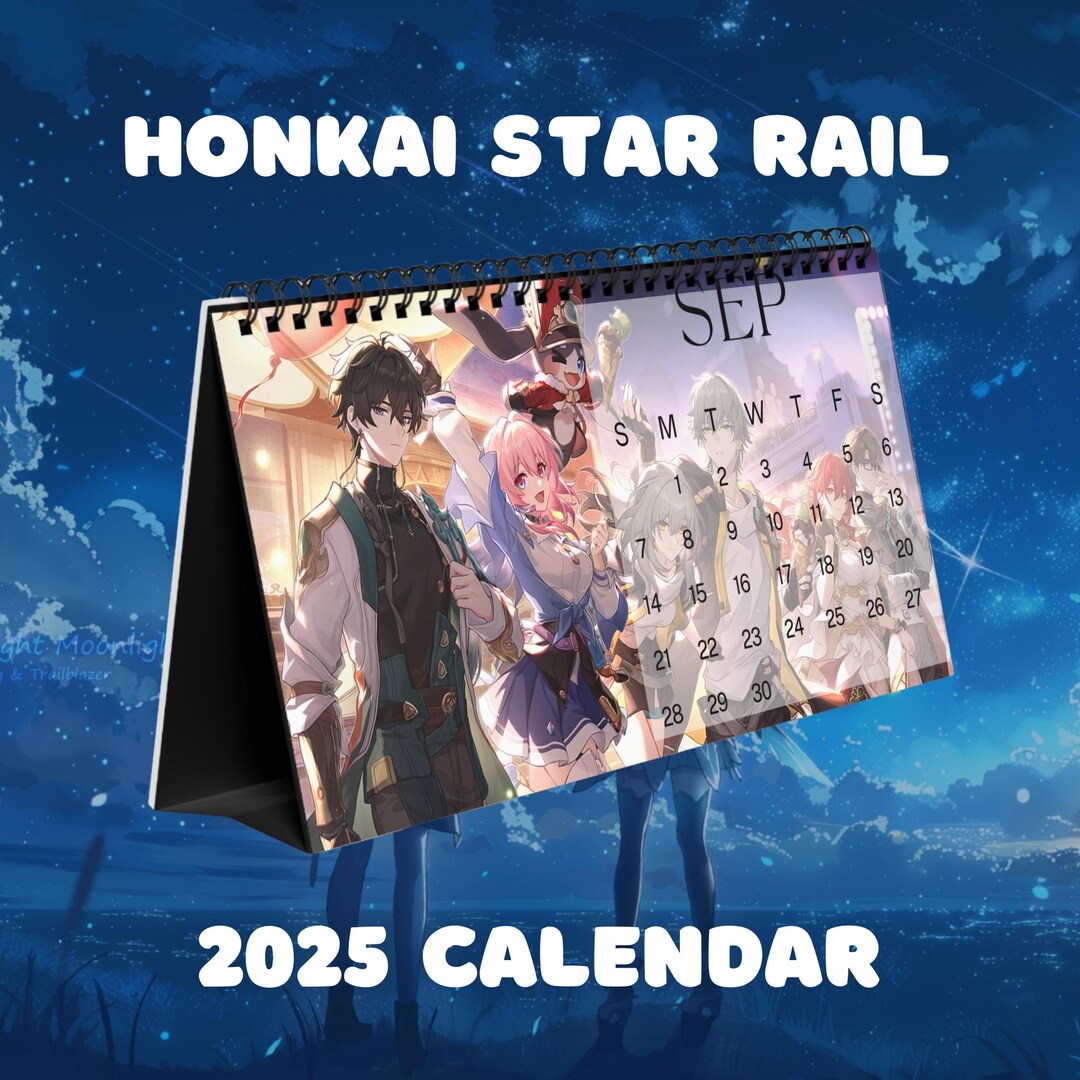 Honkai Star Rail 2025 Desktop Calendar, HSR Desk Calendar, Honkai Star ...