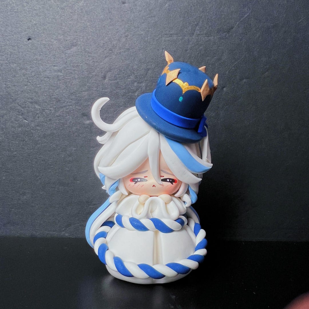Genshin Impact Furina Clay Figurine, Custom Handmade Furina Clay ...