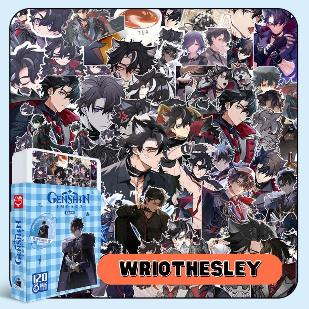 Genshin Impact Wriothesley Sticker Pack, 120 Wriothesley Stickers, Cute ...