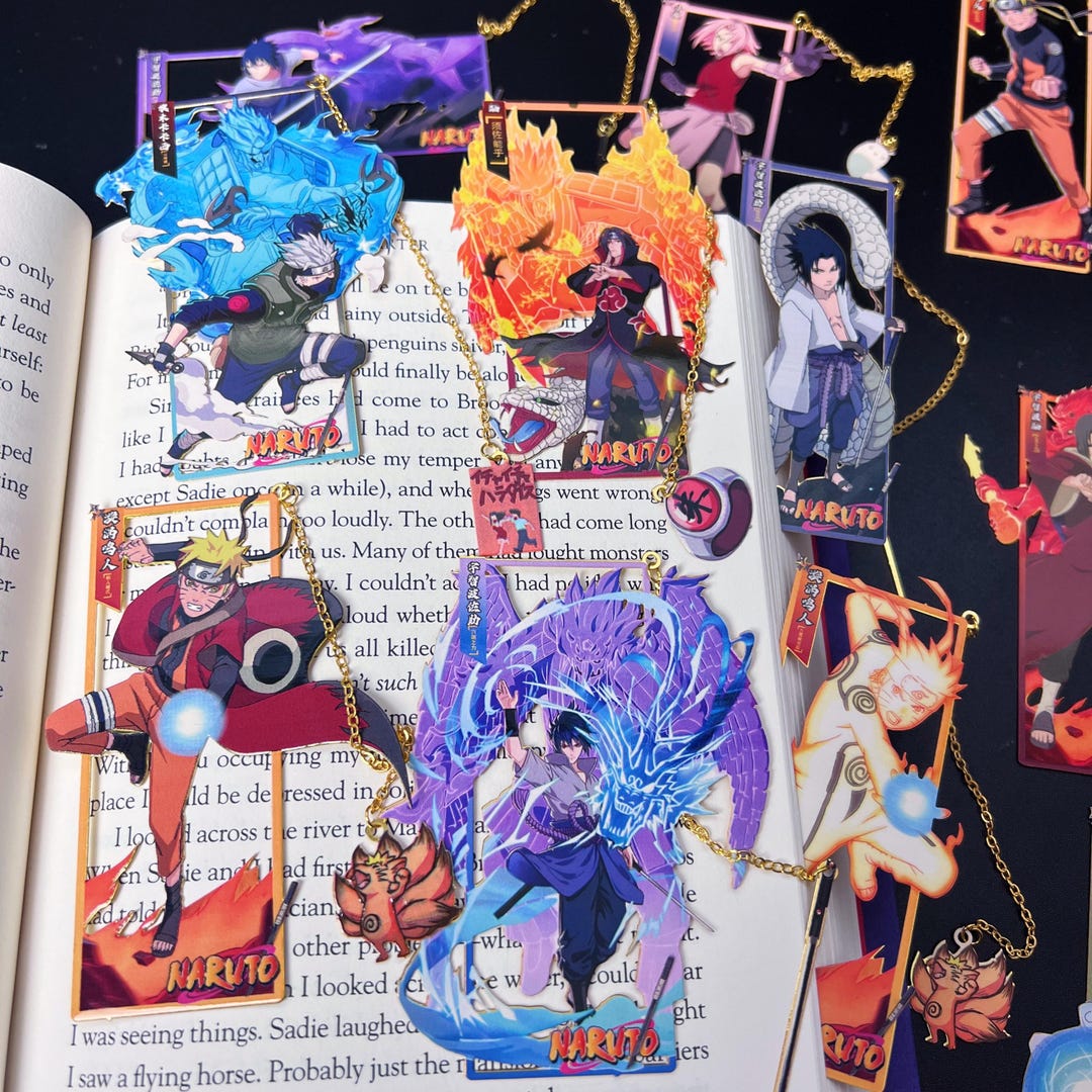 Ninja Anime Metal Bookmarks, Anime Bookmarks, Anime Gift, Anime Printed ...