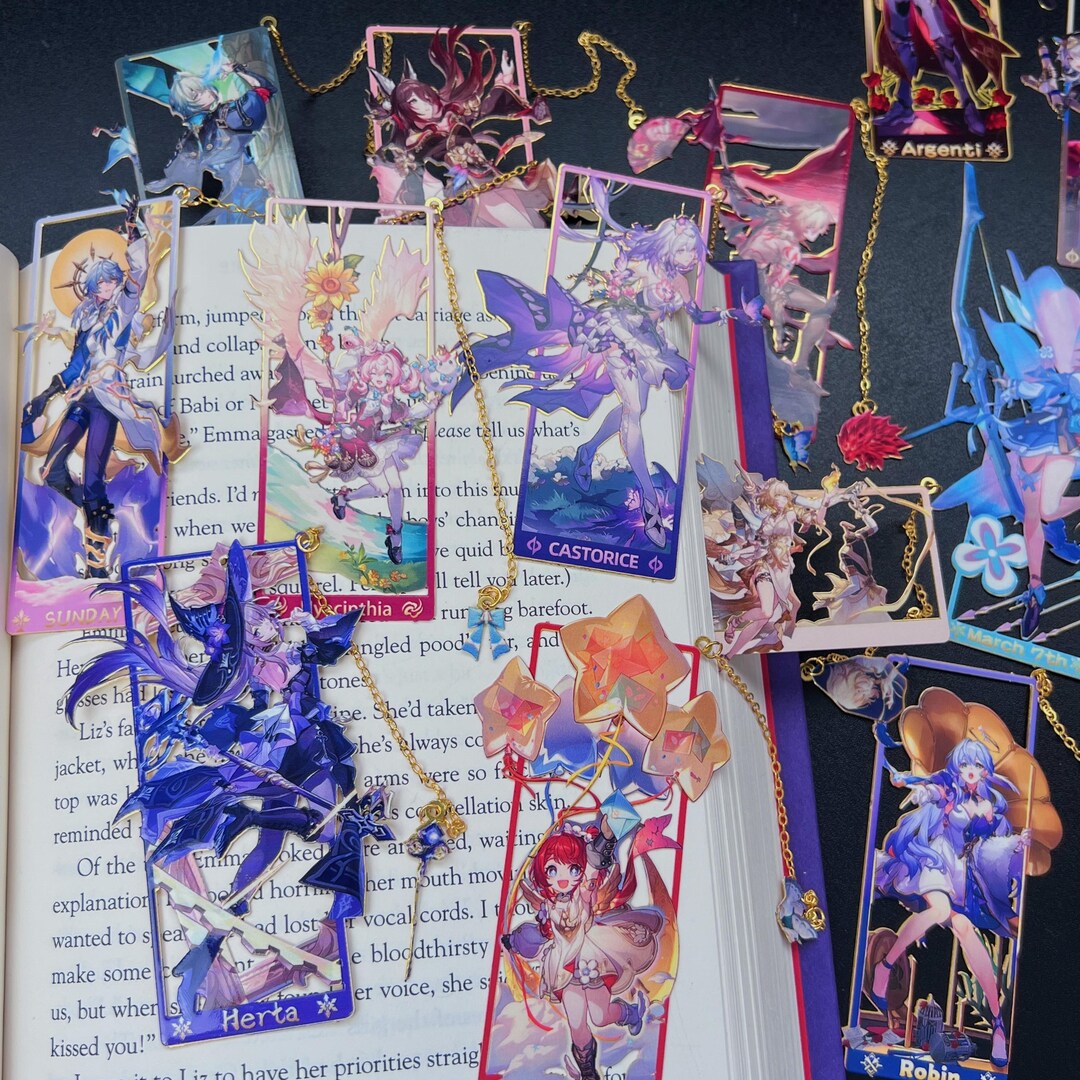 HSR Metal Bookmarks, Honkai Star Rail Bookmarks, HSR Gold Metal ...