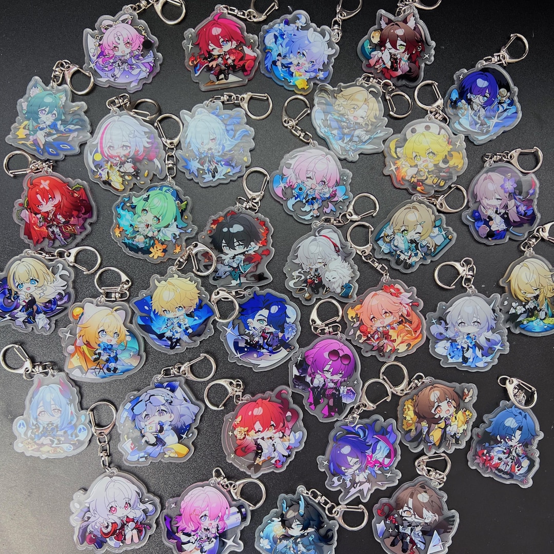 Honkai Star Rail Chibi Keychains, HSR Cute Keychains, Cute Honkai Stair ...