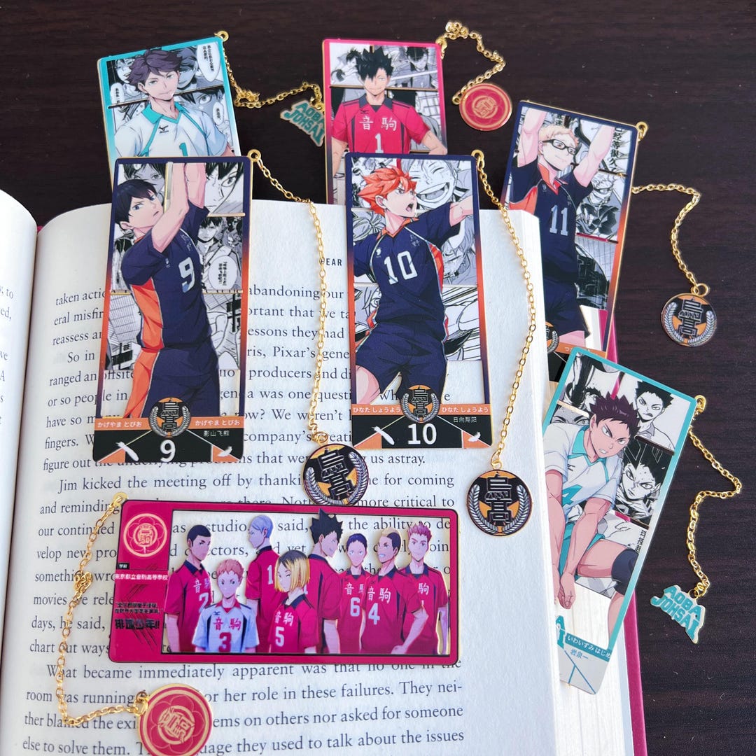 Anime Metal Bookmarks, Volleyball Anime Bookmarks, Anime Gift, Anime ...