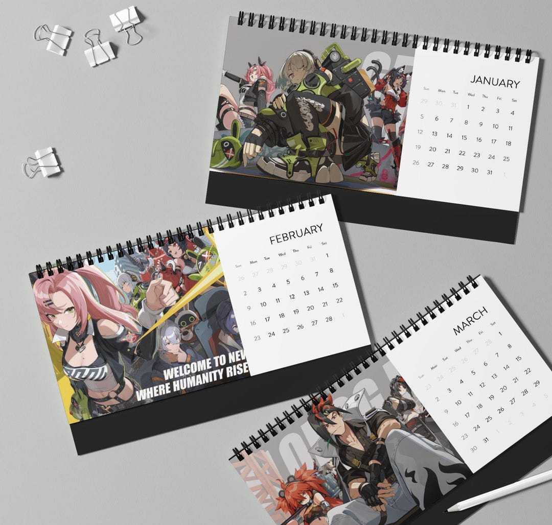 Zenless Zone Zero 2025 Desktop Calendar, ZZZ Desk Calendar, Zenless ...