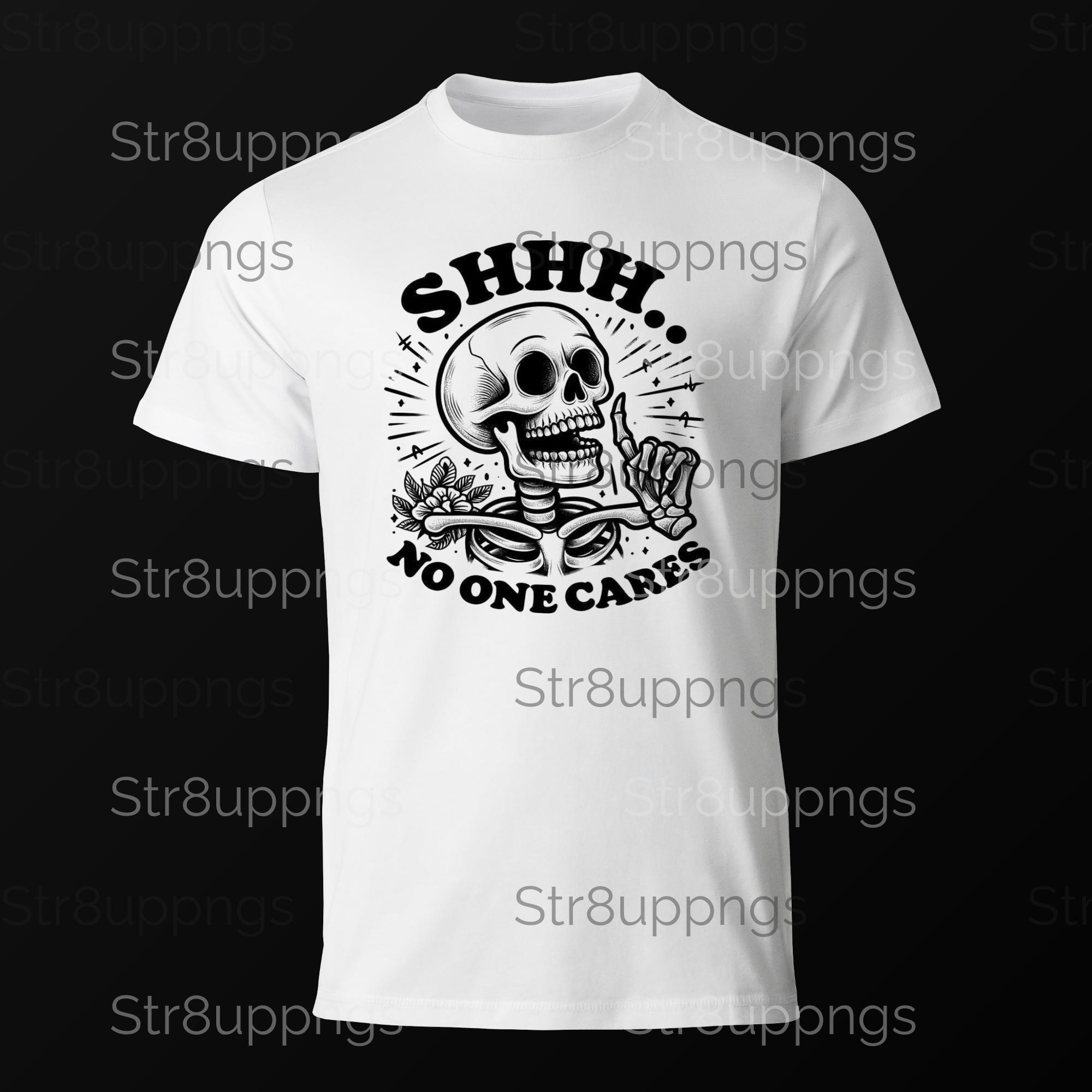 Whimsical Skeleton Clipart: Shhh No One Cares (digital Download) - Etsy