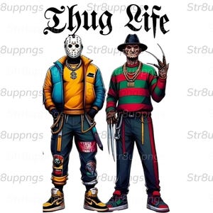 Thug Life Horror Movie Icons Characters - Instant Download Clipart ...