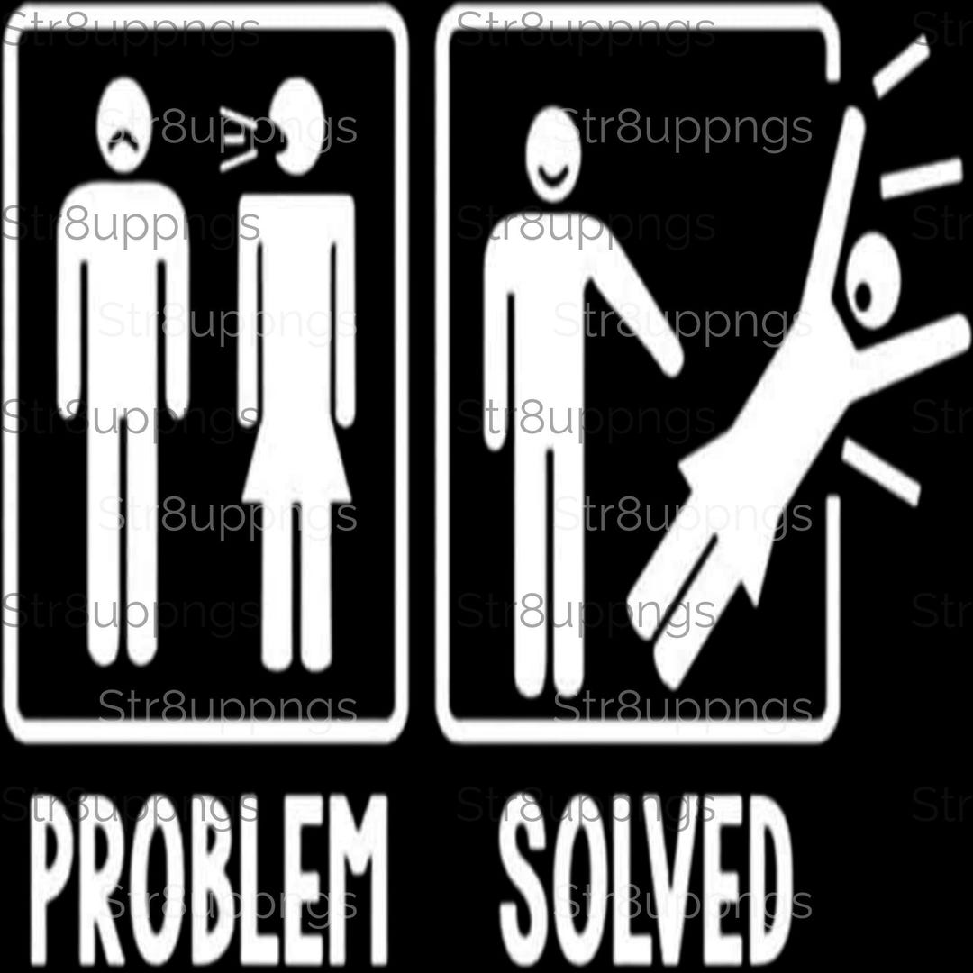 Problem Solved A Humorous Illustration of Frustration and Resolution in Minimalist Cartoon Style ...