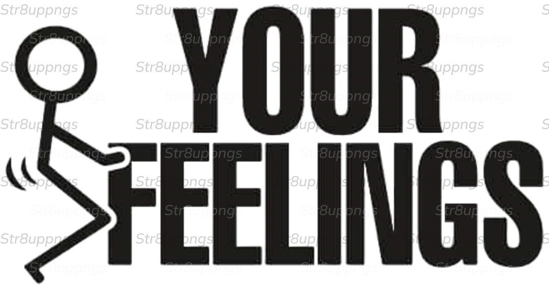 Playful Stick Figure Clipart -F Your Feelings Design for Instant ...