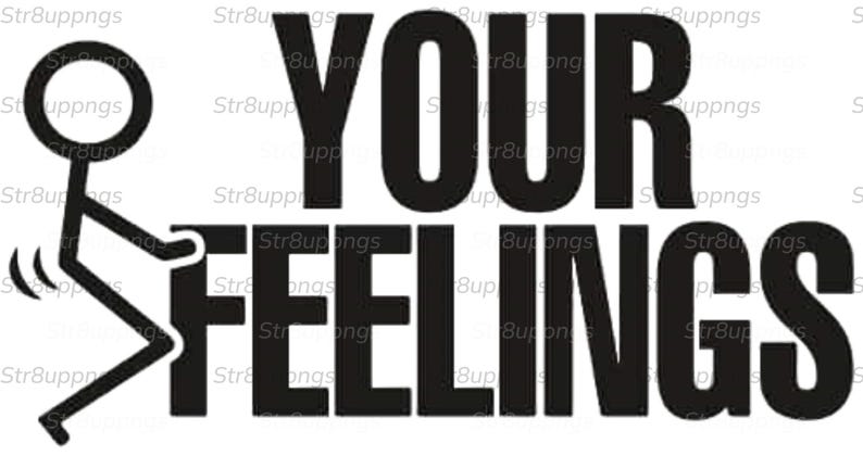 Playful Stick Figure Clipart -F Your Feelings Design for Instant ...