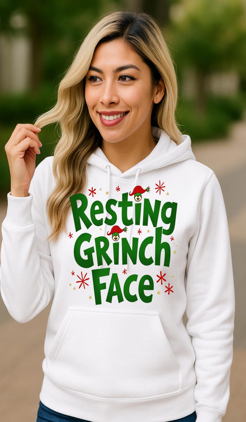 Resting Grinch Face Clipart: Holiday Sublimation Design (instant ...