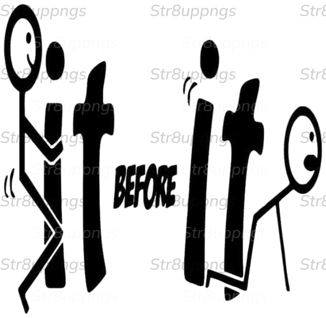 Playful Cartoon Stick Figures on Letter F Before and After Design for ...