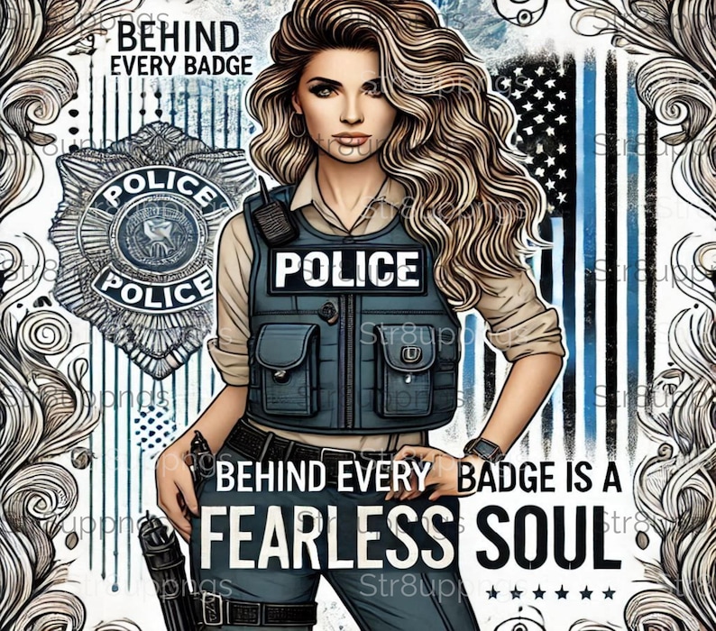 Stylish Police Officer Illustration for Sublimation and Clipart ...