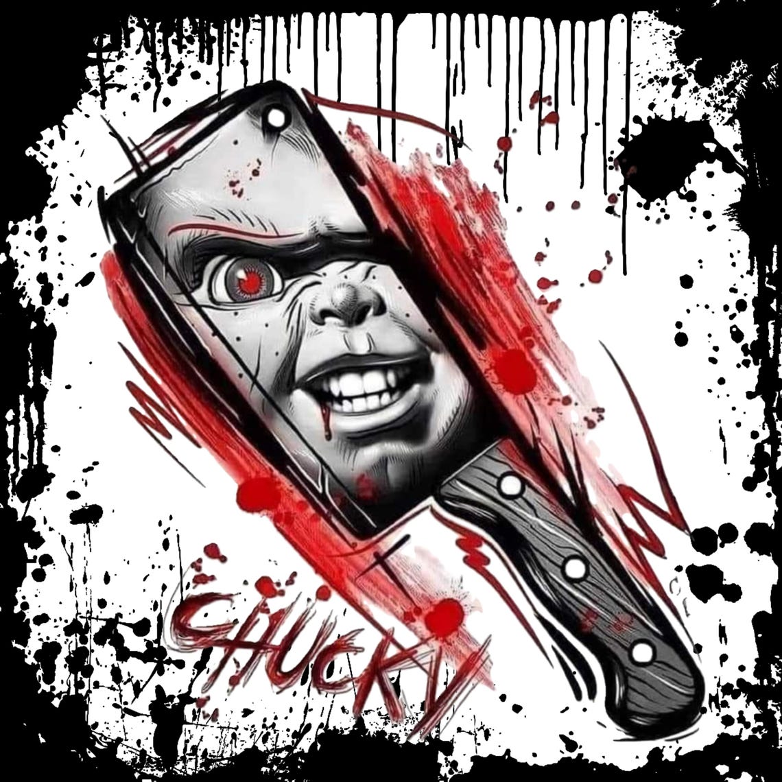 Chilling Doll Knife Clipart - Sinister Doll Face Design for Instant ...