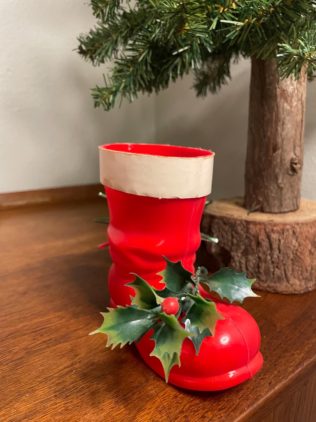 Vintage Red Plastic Santa Boot RTC Ind. Chicago Candy Container 4” - Etsy