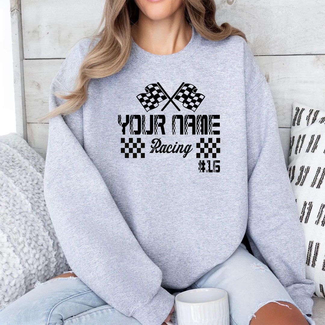 Personalized Race Sweatshirts With Number and Name, Custom Racing Your ...