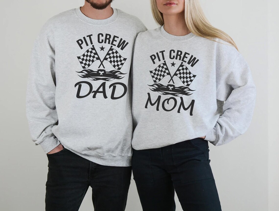 Pit Crew Family Matching Birthday Sweatshirt, Race Car Theme Birthday ...