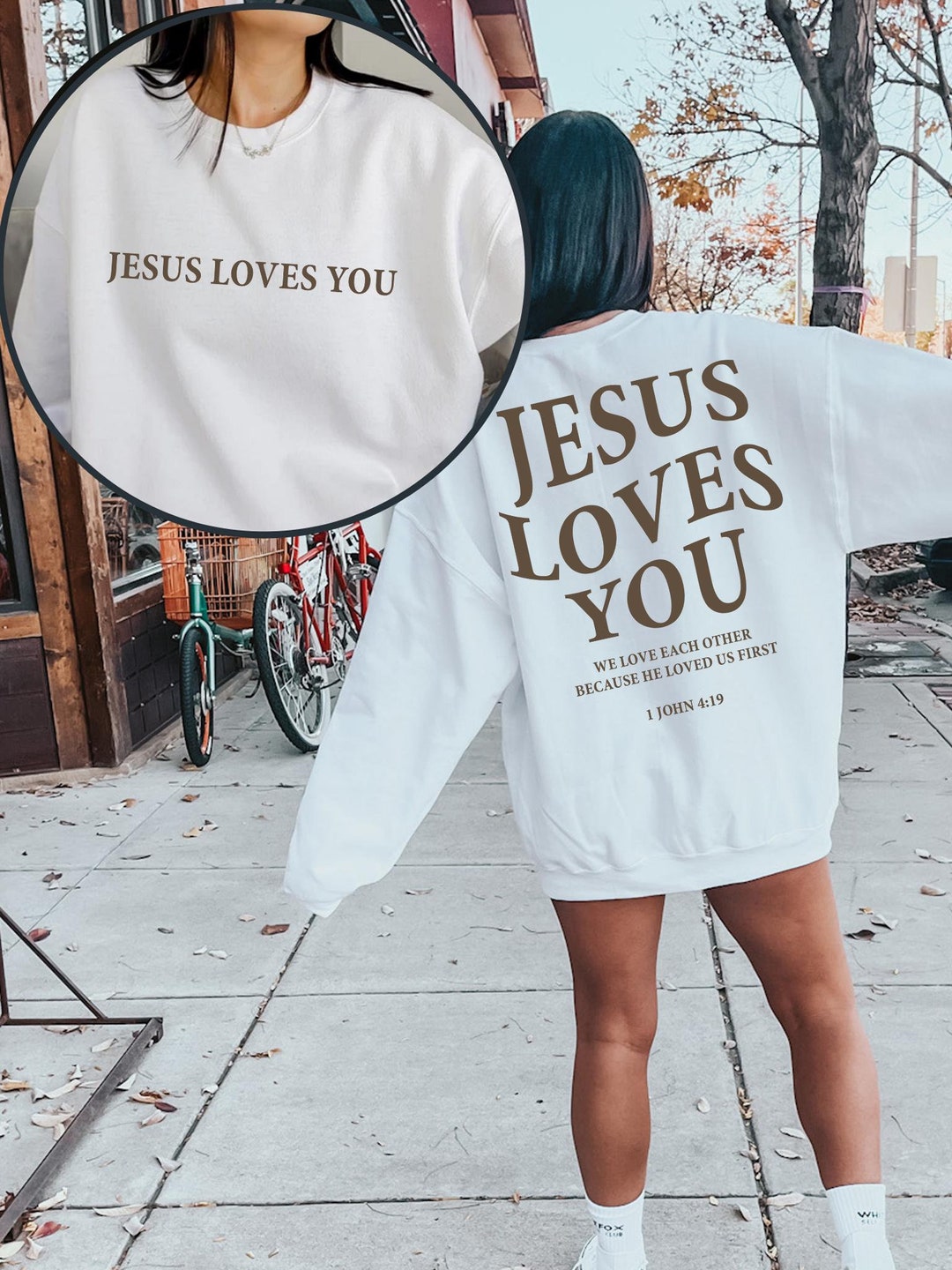 Jesus Loves You Sweatshirt, Christian Shirt, Christian Sweater ...