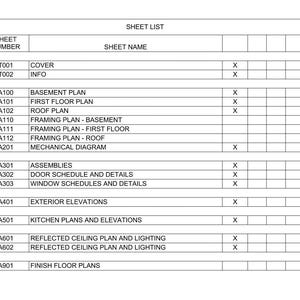 Cape Cod-style Home Architectural Construction Drawing Set | 4 Beds, 2 ...