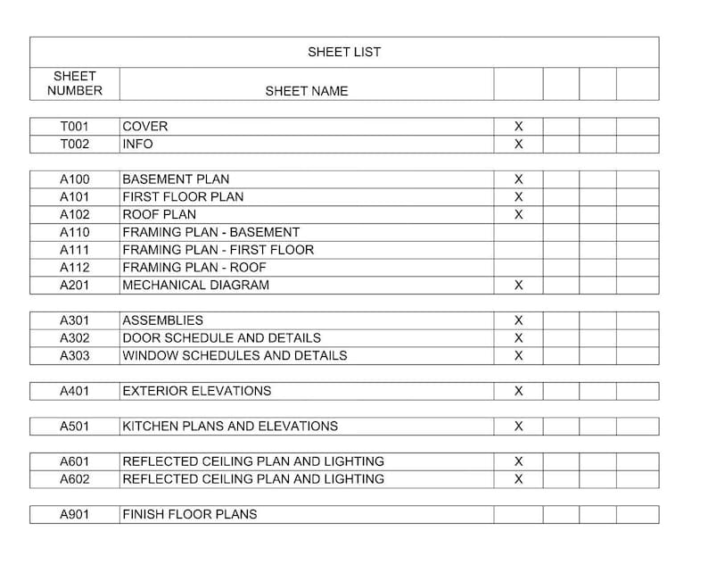 Cape Cod-style Home Architectural Construction Drawing Set | 4 Beds, 2 ...