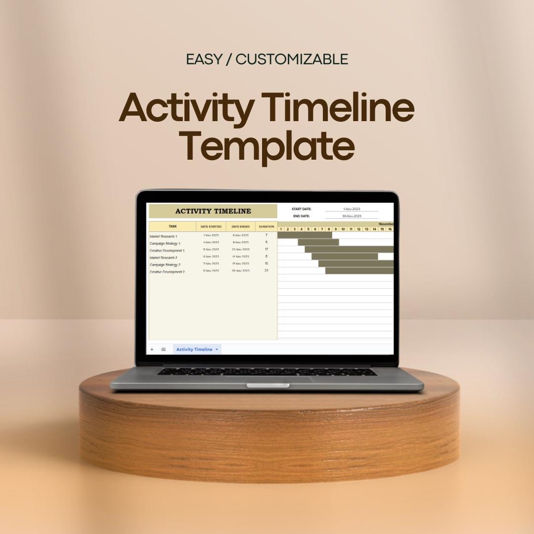 Activity Timeline Template Detailed Project Planning, Google Sheets ...