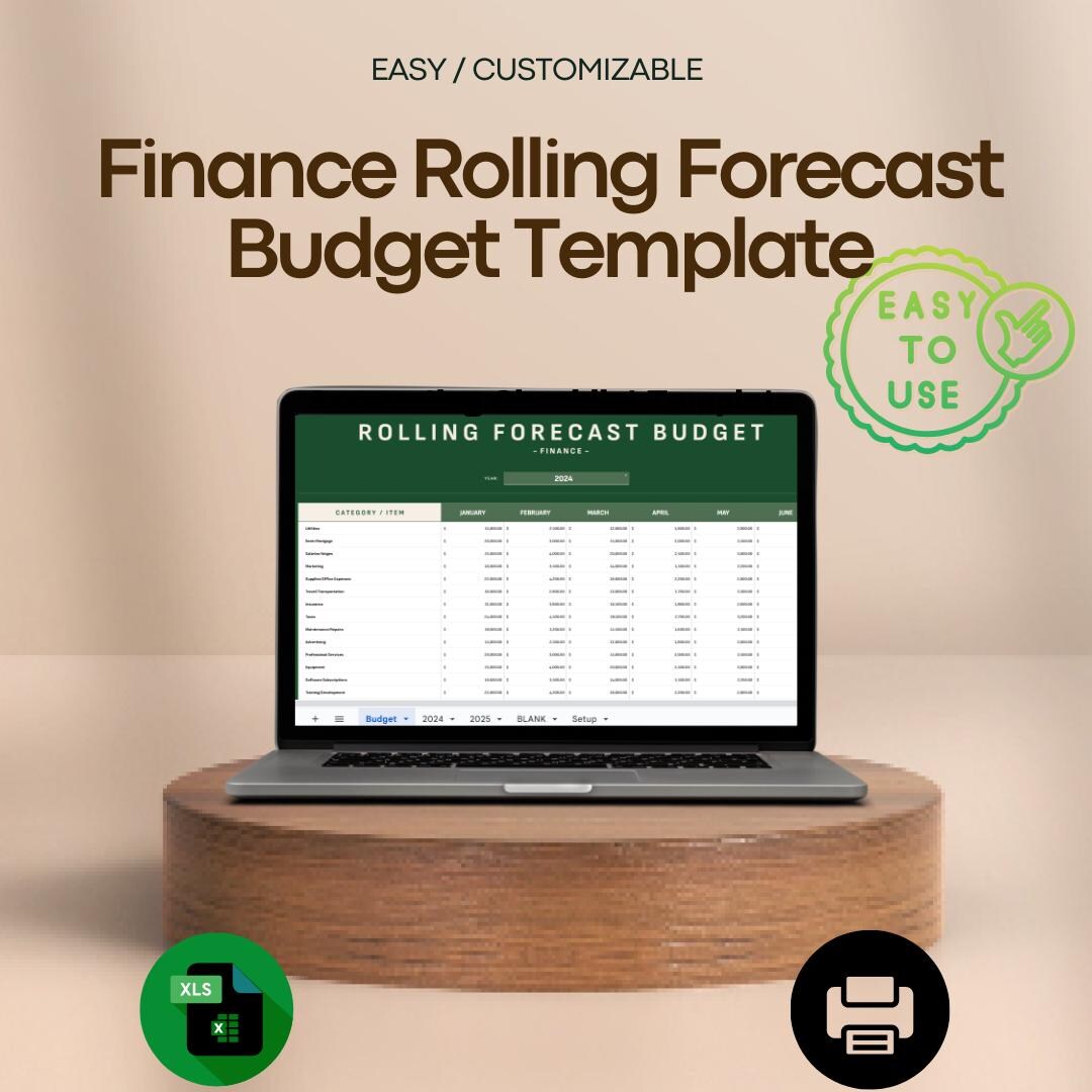 Finance Rolling Forecast Budget Template, Editable Google Sheets ...