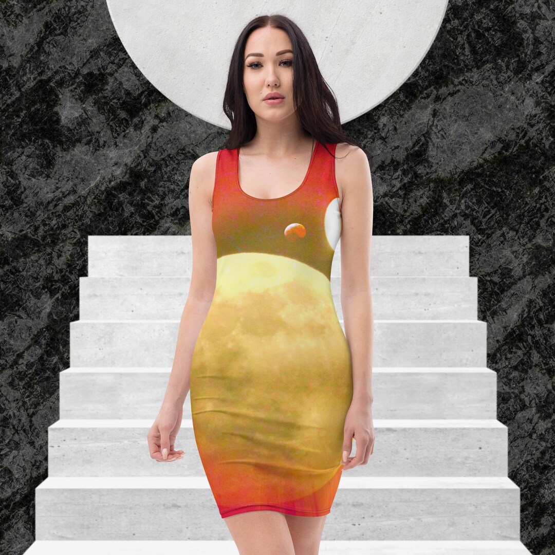 Moon Dress Cosmic Goddess Dress Women's Moon Clothing, Celestial ...