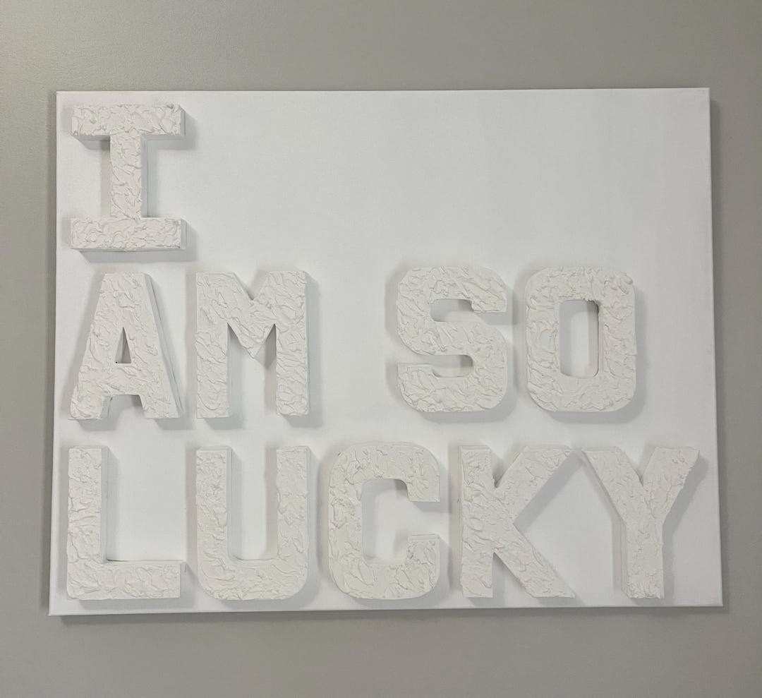 Textured College Dorm Letter Painting - Etsy