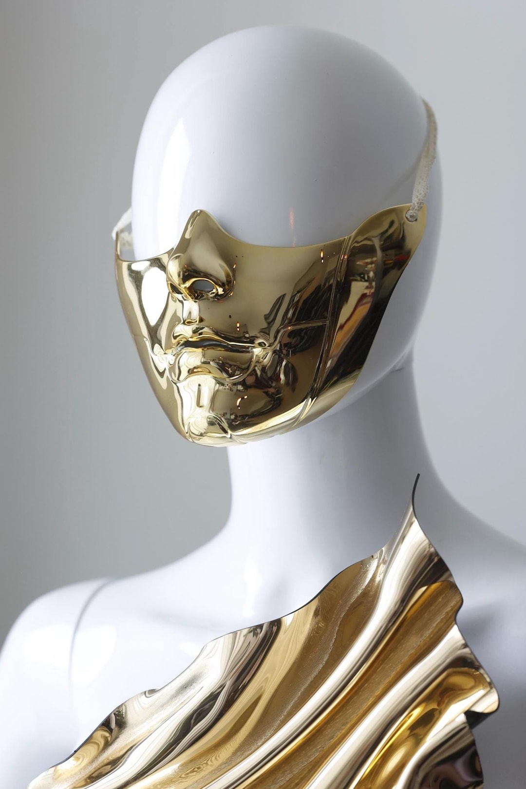 Half Face Golden Mask for Masquerade and Parties, Special Events ...