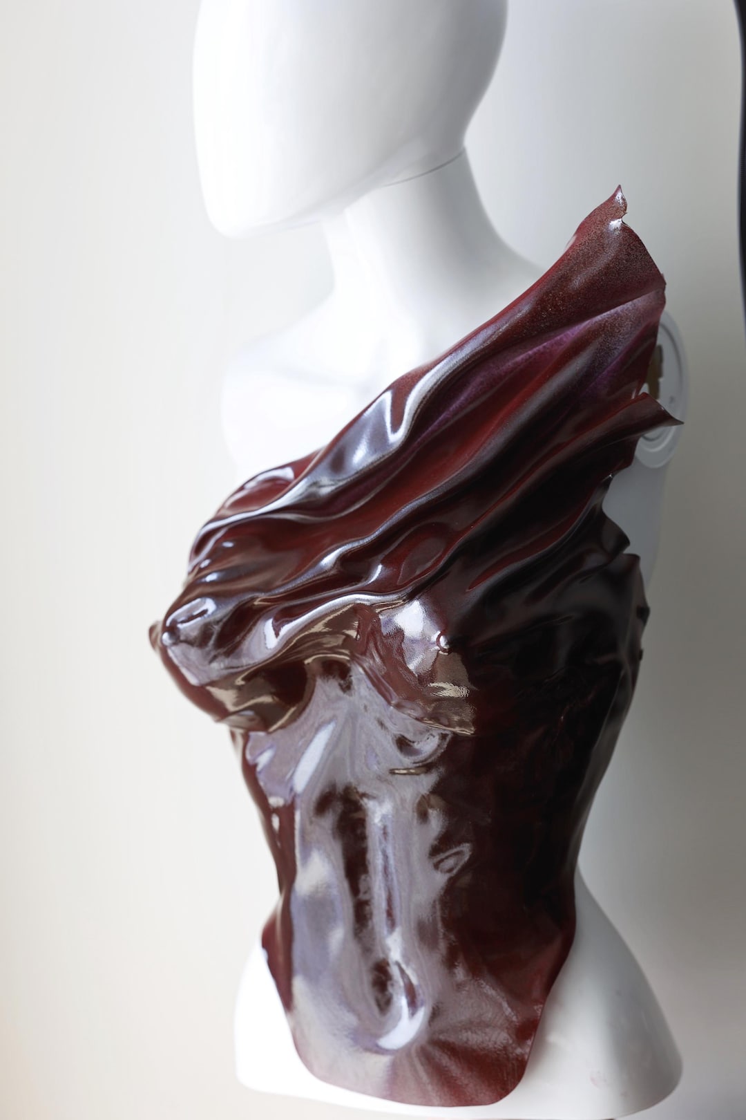 Burgundy Plastic Custom Corset Bustier Top, Breastplate Armor Costumes ...