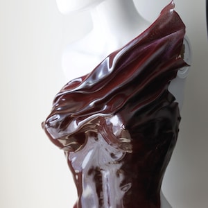 Burgundy Plastic Custom Corset Bustier Top, Breastplate Armor Costumes ...