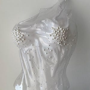 Transparent Rhinestone Plastic Corset Bustier Top, Breastplate Armor ...