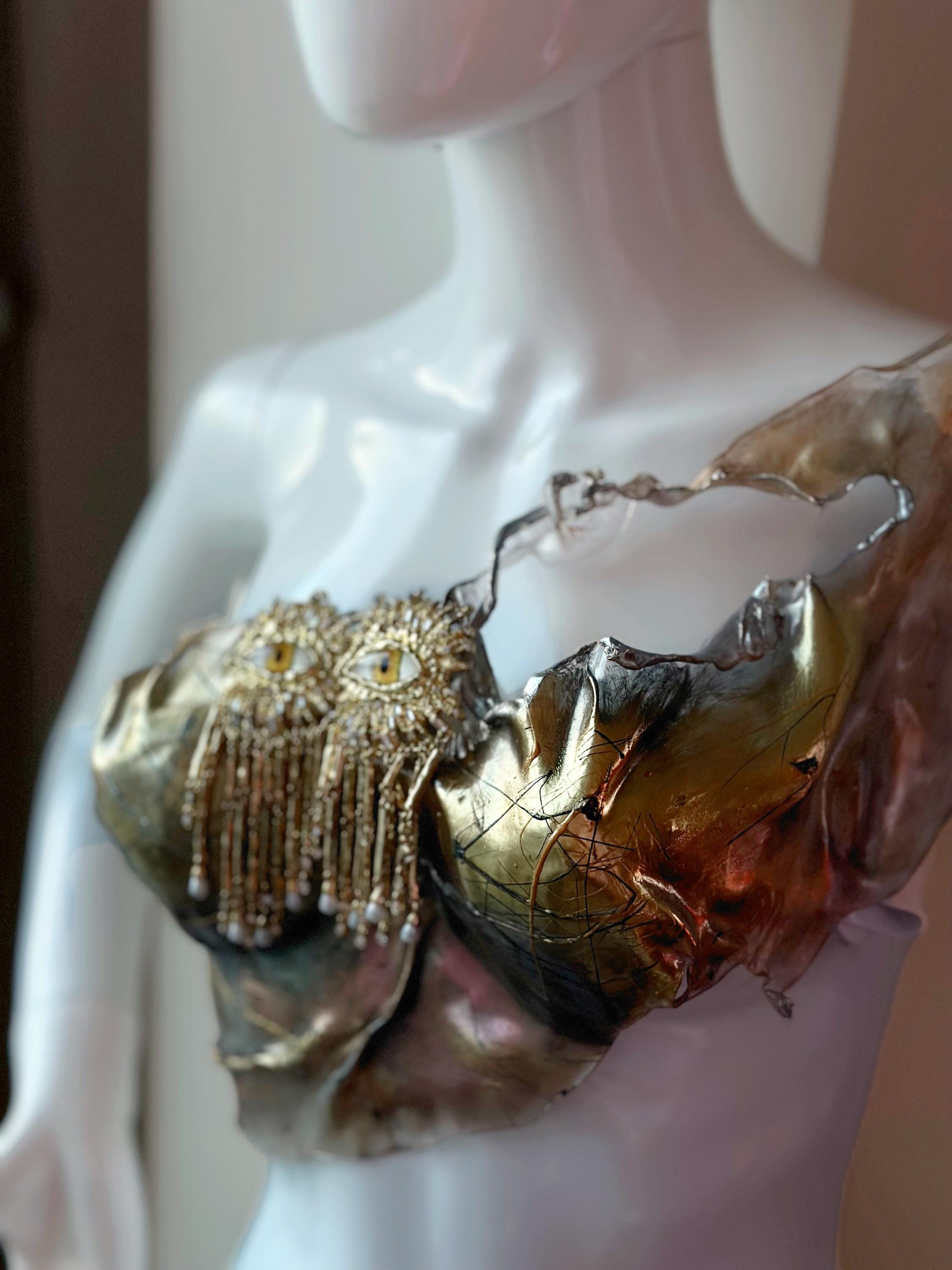 Gold Armor Custom Made Corset Bustier Top Exclusive Art Artistic - Etsy