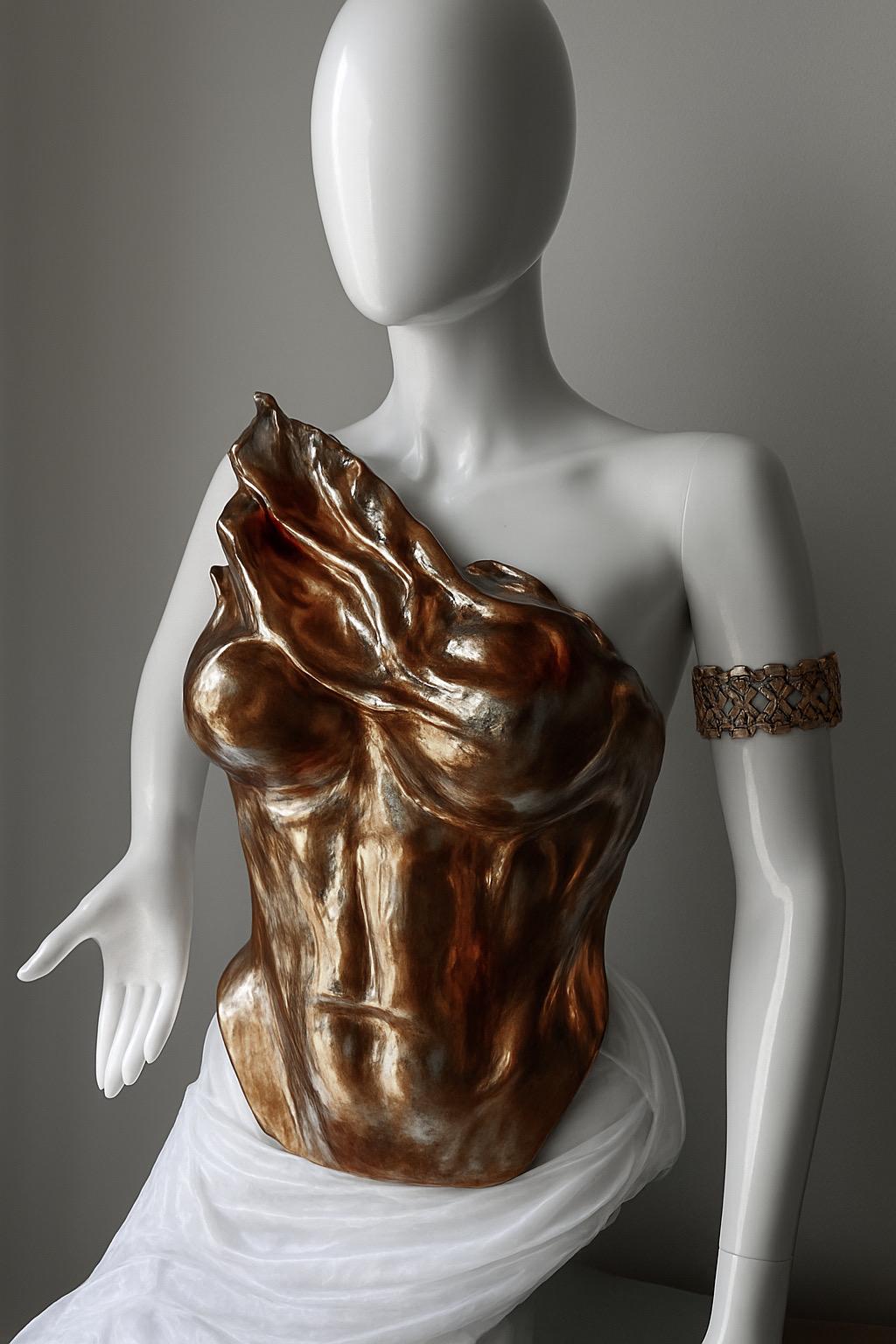 Ancient Bronze Bustier Corset, Copper Custom Handmade Breastplate ...